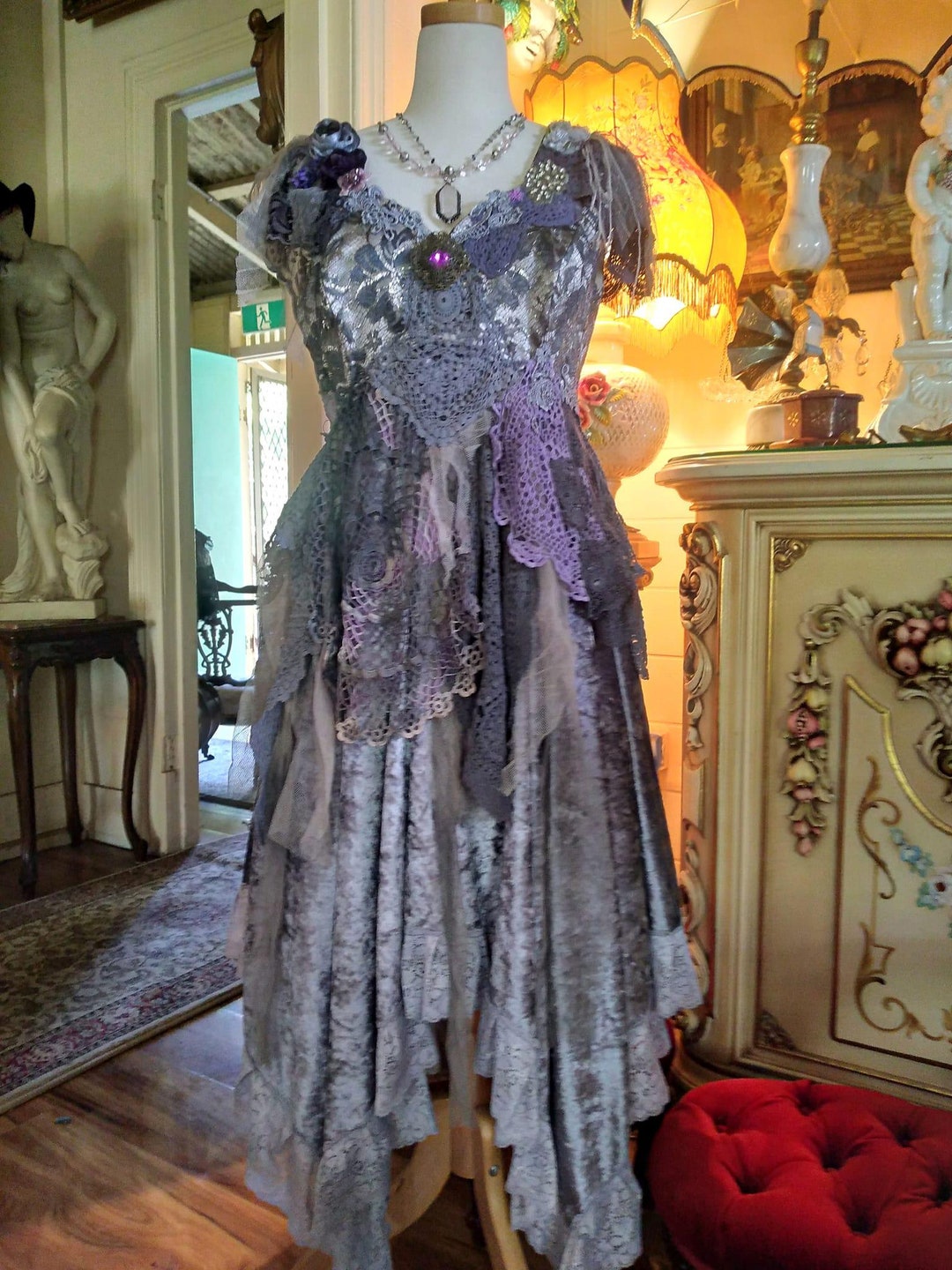 Shabby Chic Fairy Gypsy Gothic Dress School Formal Prom Bridal Wedding ...