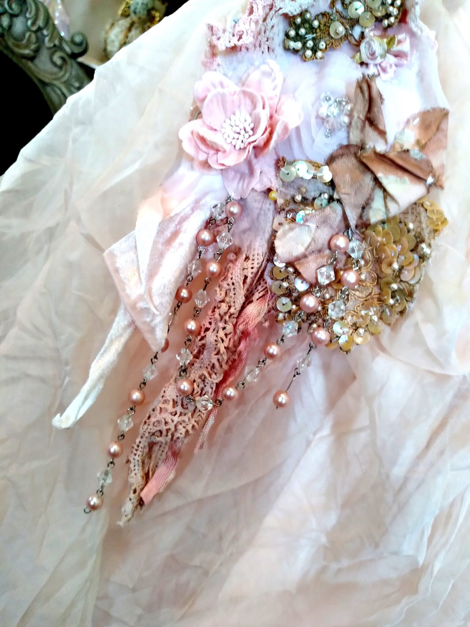 Large Shabby Chic Boho Bohemian Raggy Vintage Antique Textiles - Etsy