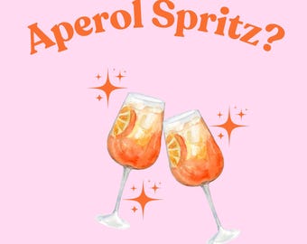 Seamless Aperol Digital Print, Trendy Aperol Spritz Design, Aperol ...