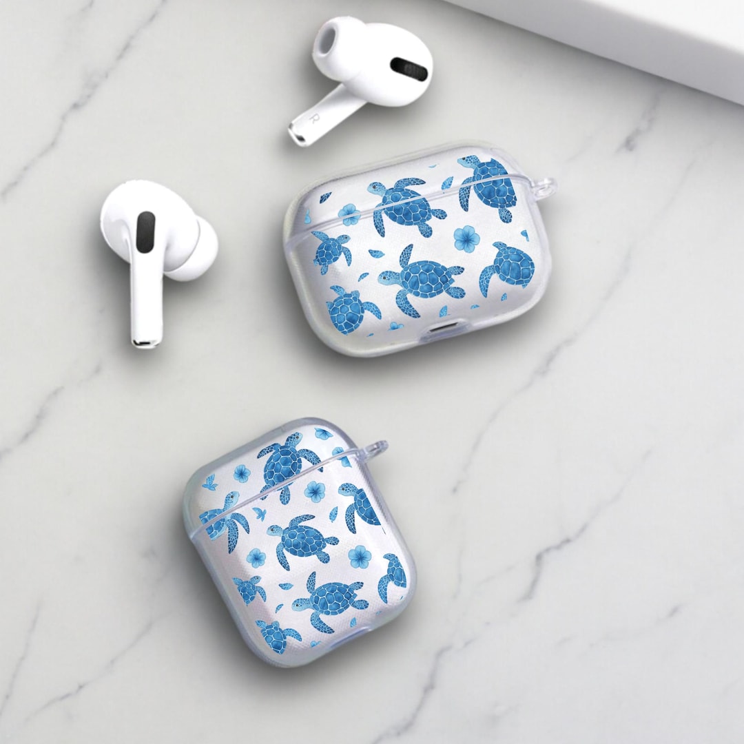 Cute Turtle Clear Airpods Case for Airpods 4 3 2 1 Pro 2nd Gen Airpods ...