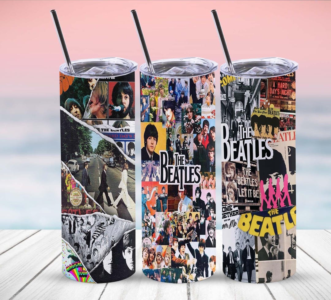 Beatles Tumbler 20 Oz Skinny | Stitch | Tumbler Sublimation Designs ...