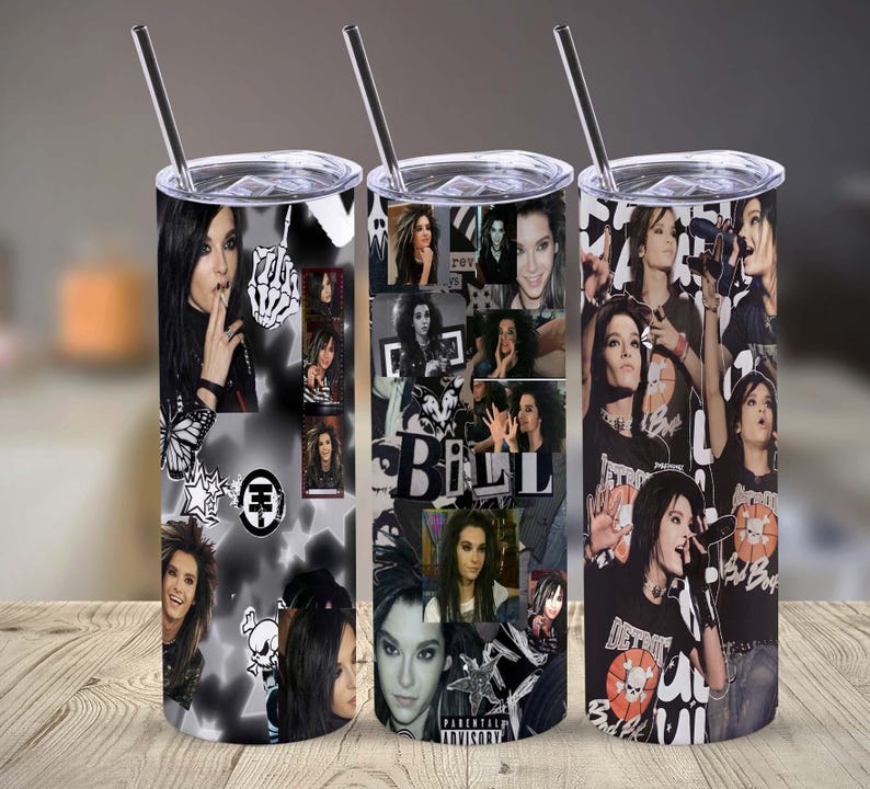 Bill Kaulitz Tumbler 20 Oz Skinny | Stitch | Tumbler Sublimation ...