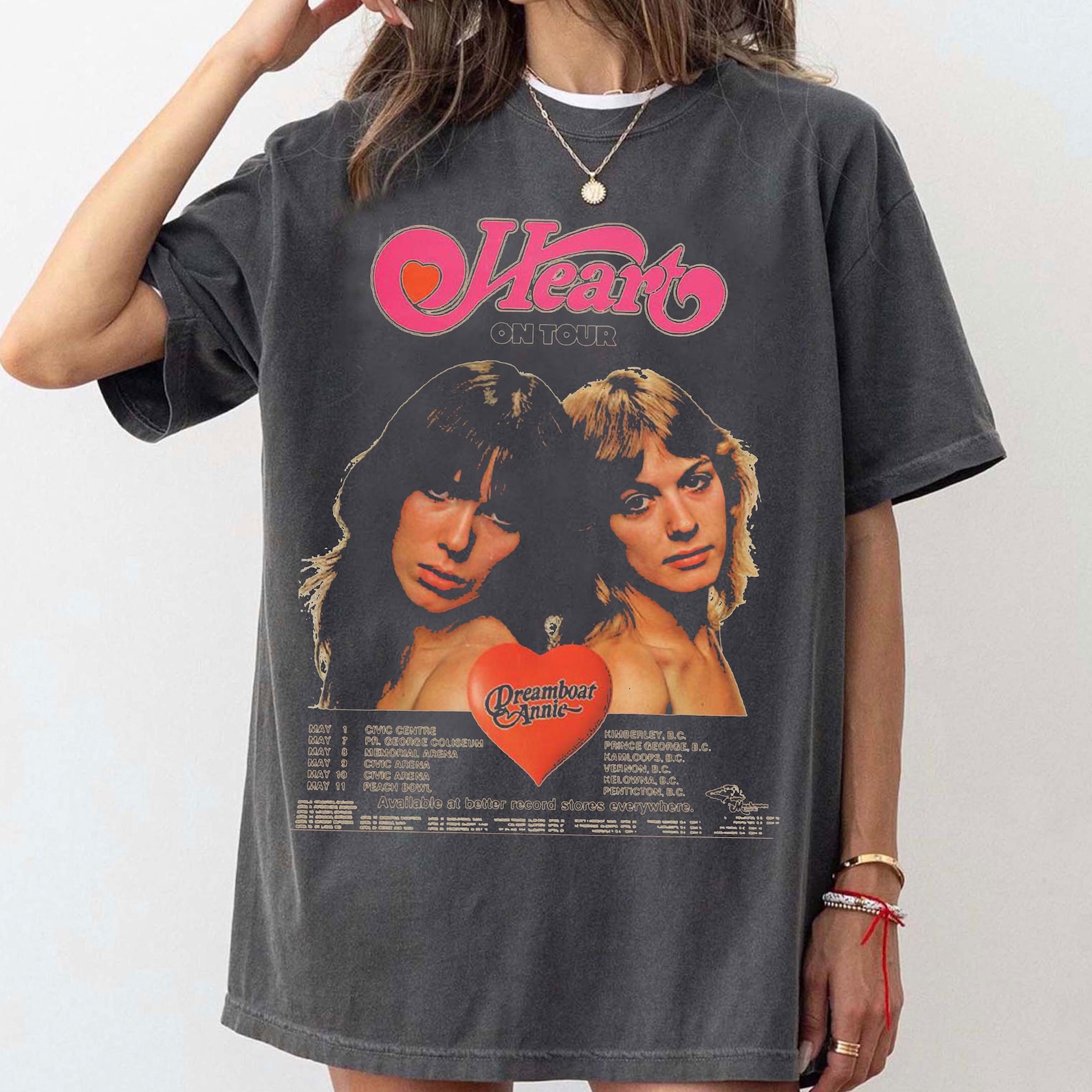 Comfort Colors 80s Heart Band Shirt, Vintage Rock Graphic Tee, 70s ...
