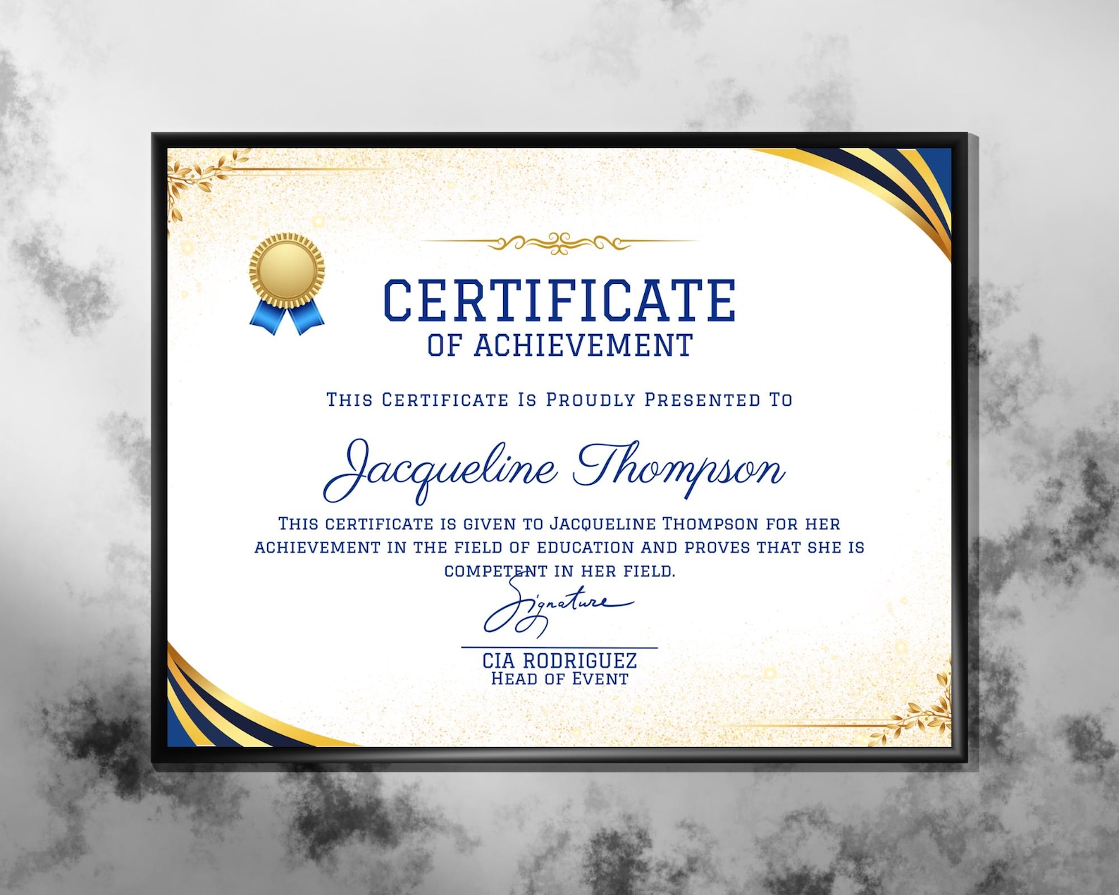 Modern Achievement Certificate Template, Editable Achievement ...