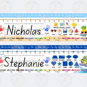 Summer Themed Desk Name Tags, Canva Editable, Summer Classroom Decor ...