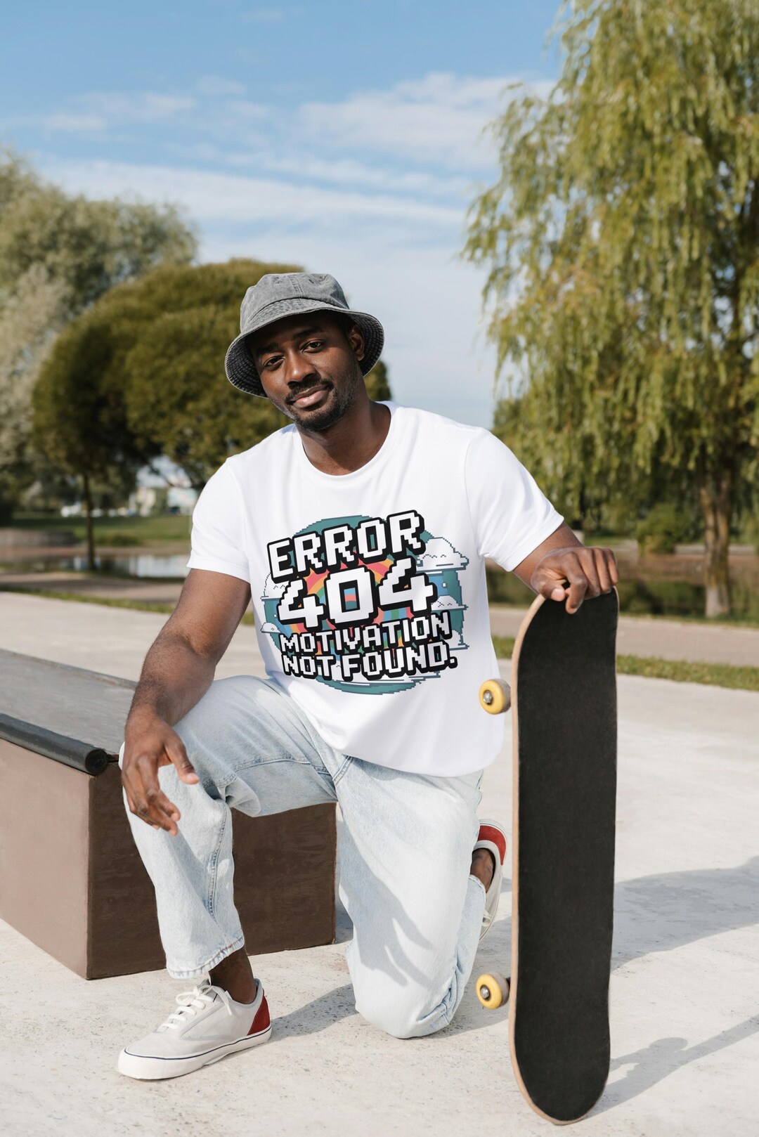 Funny Motivational Error 404 T-shirt, Unisex Graphic Tee, Gift for Tech ...