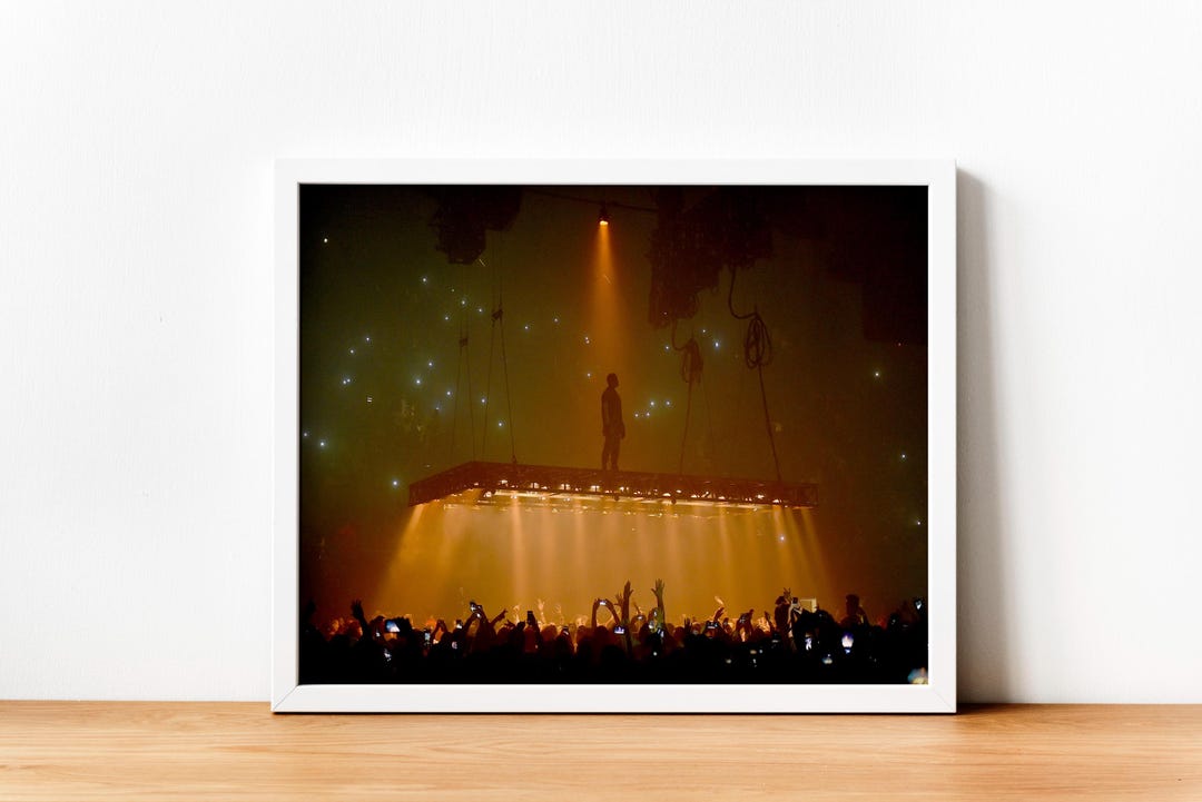 Kanye West Floating Stage Canvas Print – Rap Concert Wall Art – Hip Hop ...