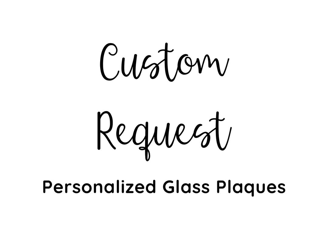 Custom - Personalized Glass Plaque - Etsy