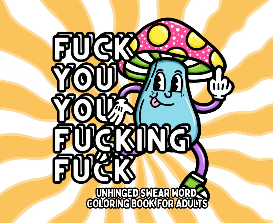 Swear Word Coloring Pages | Unhinged Cuss Word Bold Easy Adult Coloring ...