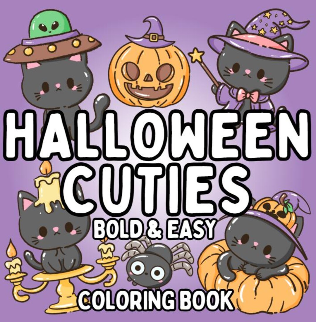 Halloween Cuties Coloring Book: 52 Spooky Designs (digital Download) - Etsy