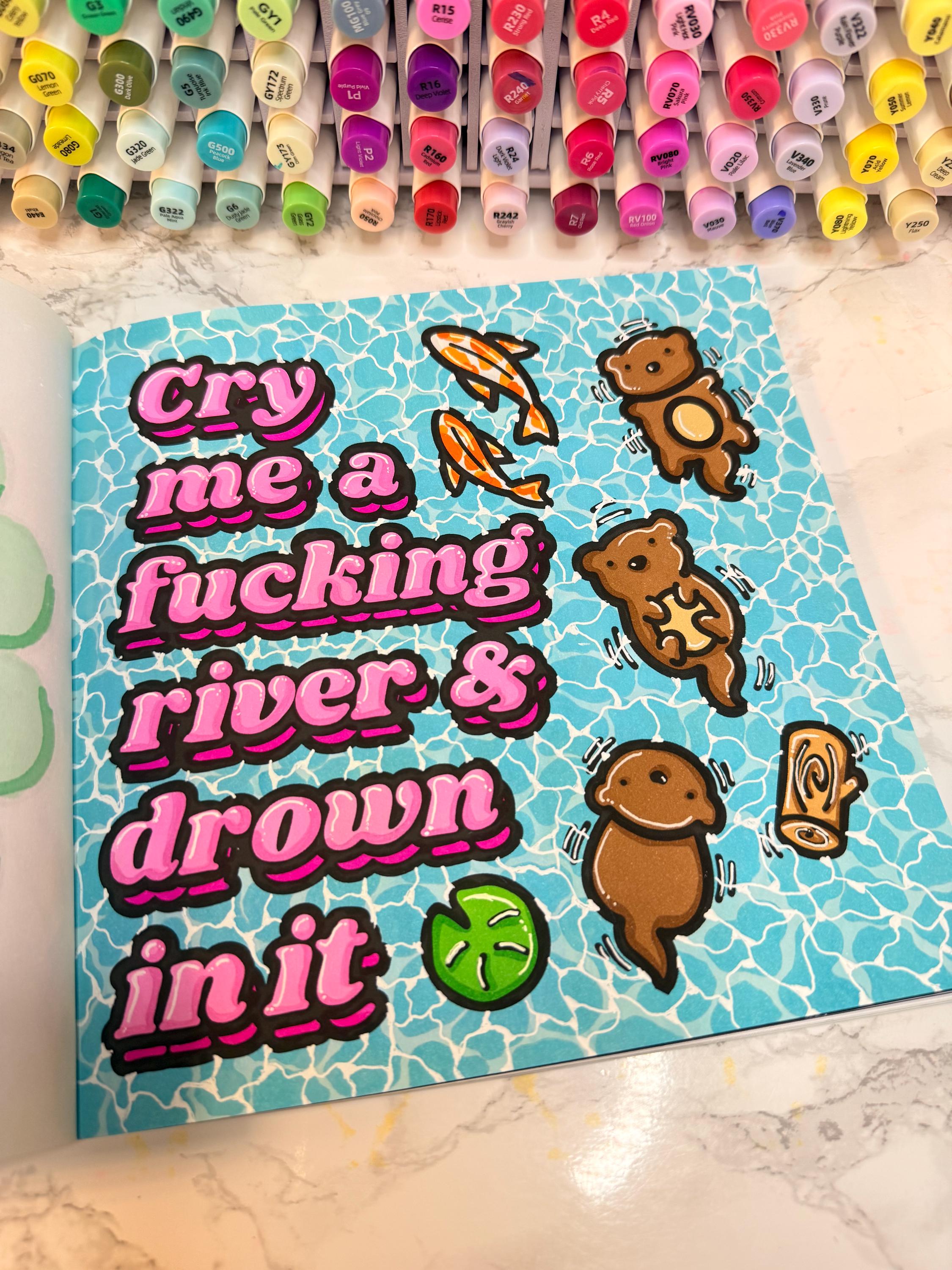 Unhinged Swear Word Coloring Book | Funny Adult Coloring Book With Cuss ...
