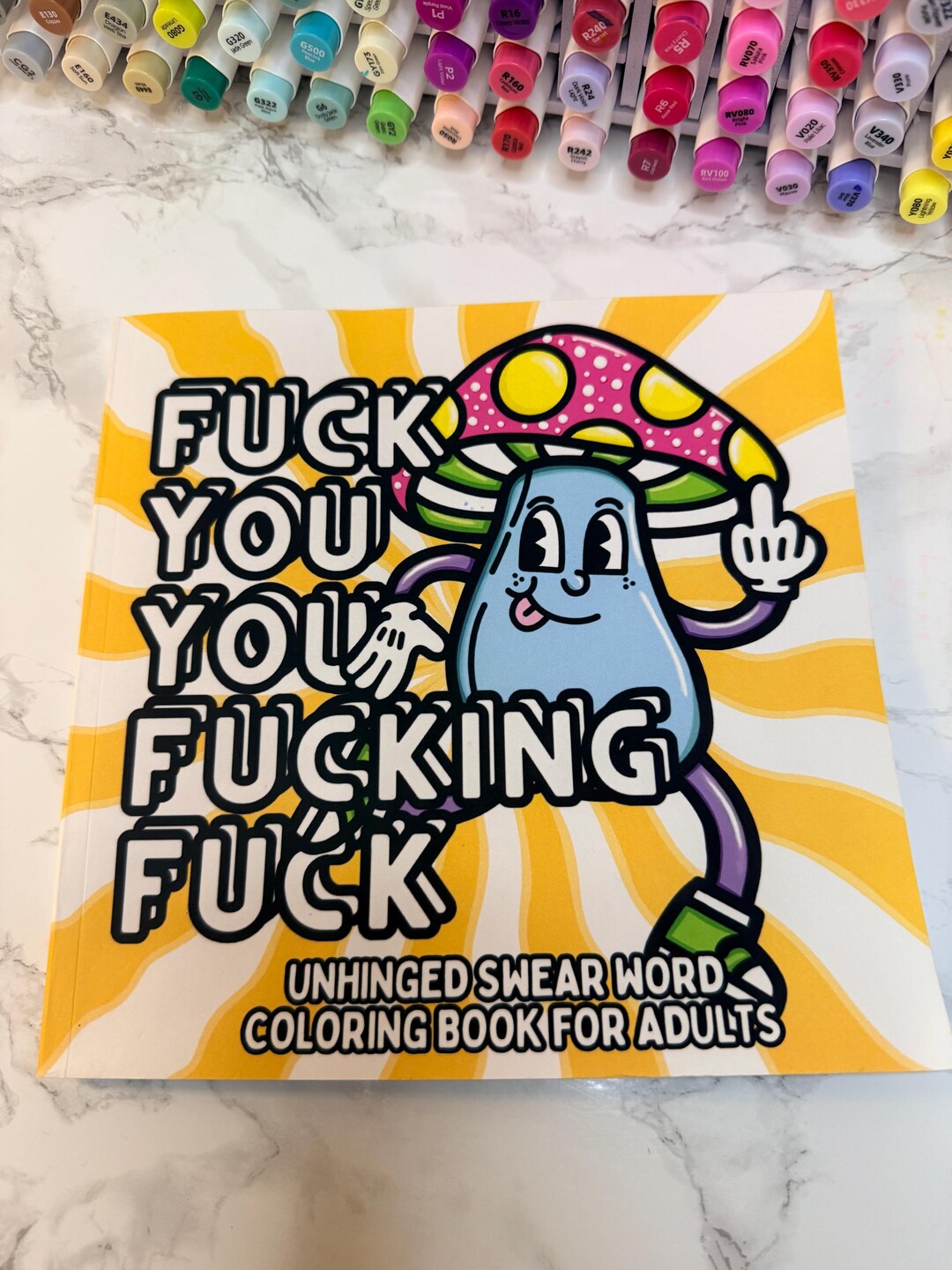 Unhinged Swear Word Coloring Book | Funny Adult Coloring Book With Cuss ...