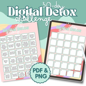 30 Day Digital Detox Challenge Printable | Self Care Journal PDF ...