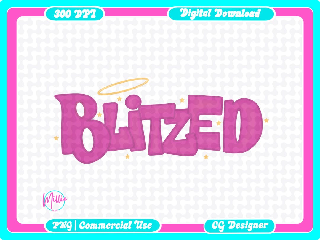 Blitzed PNG | Y2K Bratz Parody | Cute Stoner Design | Funny Weed Art ...
