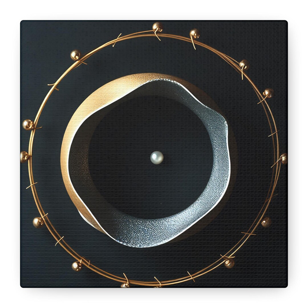 Canvas Wall Art, Fibonacci Sequence Metallic Accents, Home Decor Print ...