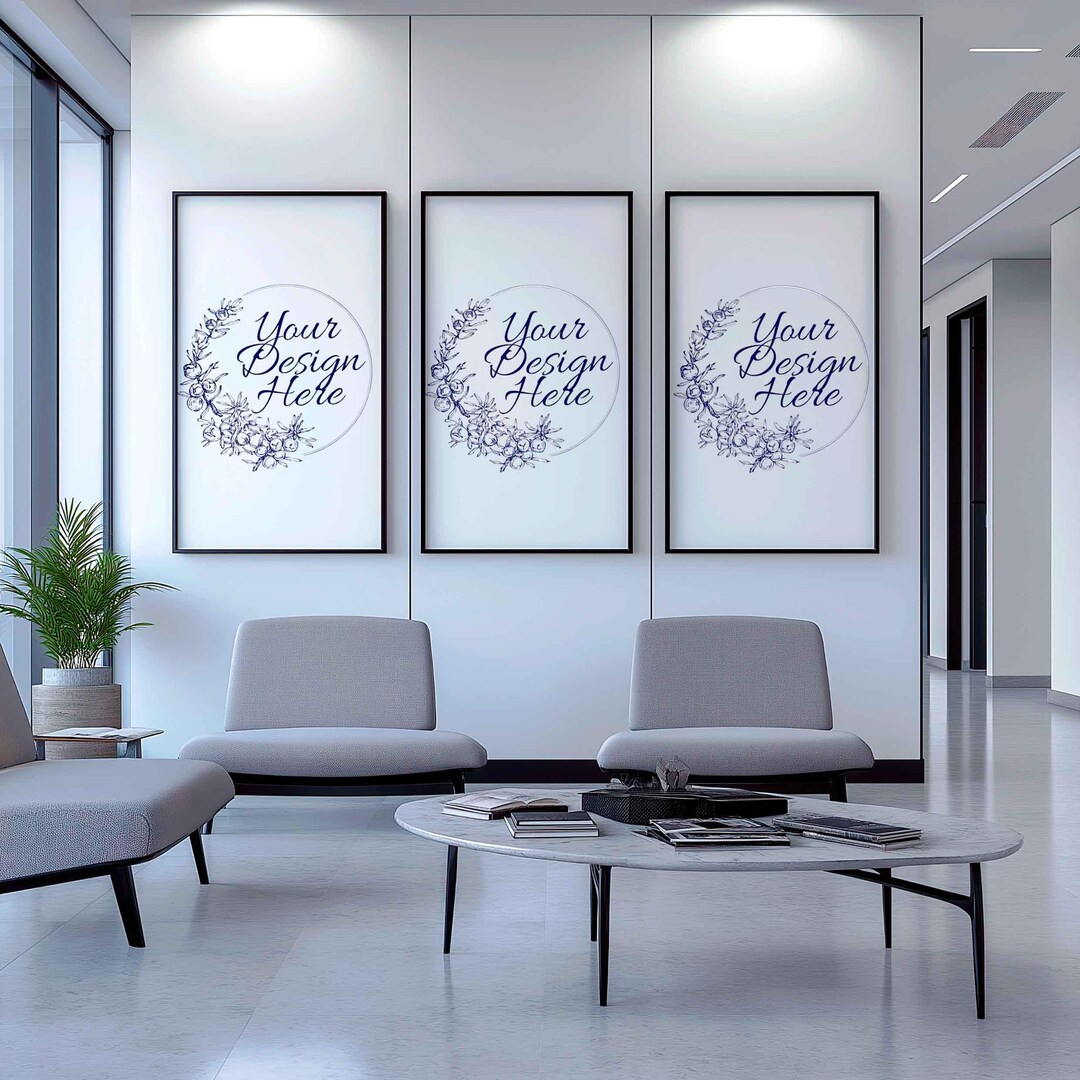 2 Minimalist Medical, Poster Mockup Hospital, Clinic Frame Mockup ...