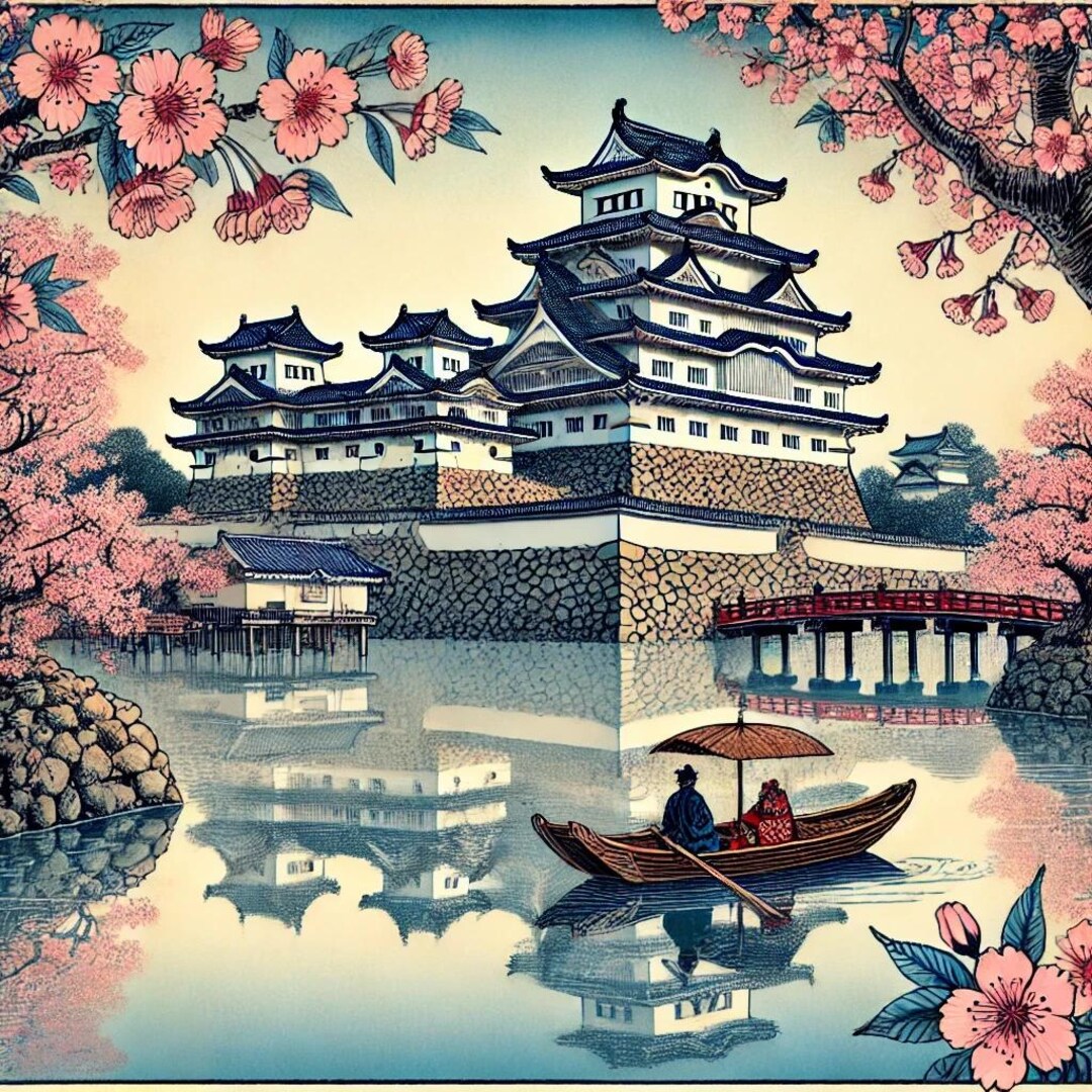 Japanese Castle and Sakura (cherry Blossom) Puzzle - 120, 252, 500 ...