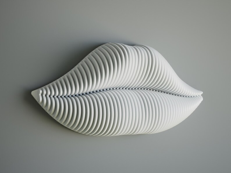 Parametric Red Lips Parametric Wall Art 3D Wall Art Large Lips Wall ...