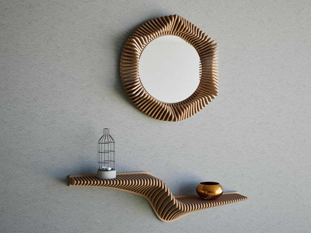Parametric Shelf and Mirror Set Parametric Wall Art Parametric Mirror ...