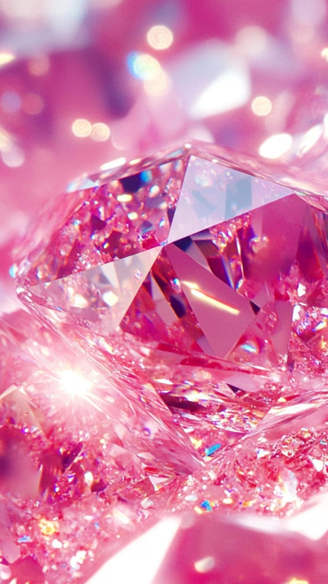Pink Diamond Dream Aesthetic 4-pack Phone Wallpaper Background ...