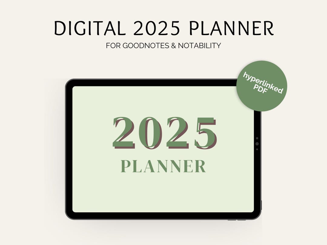 2025 Digital Planner | Digital Monthly and Weekly Planner | Hyperlinked ...