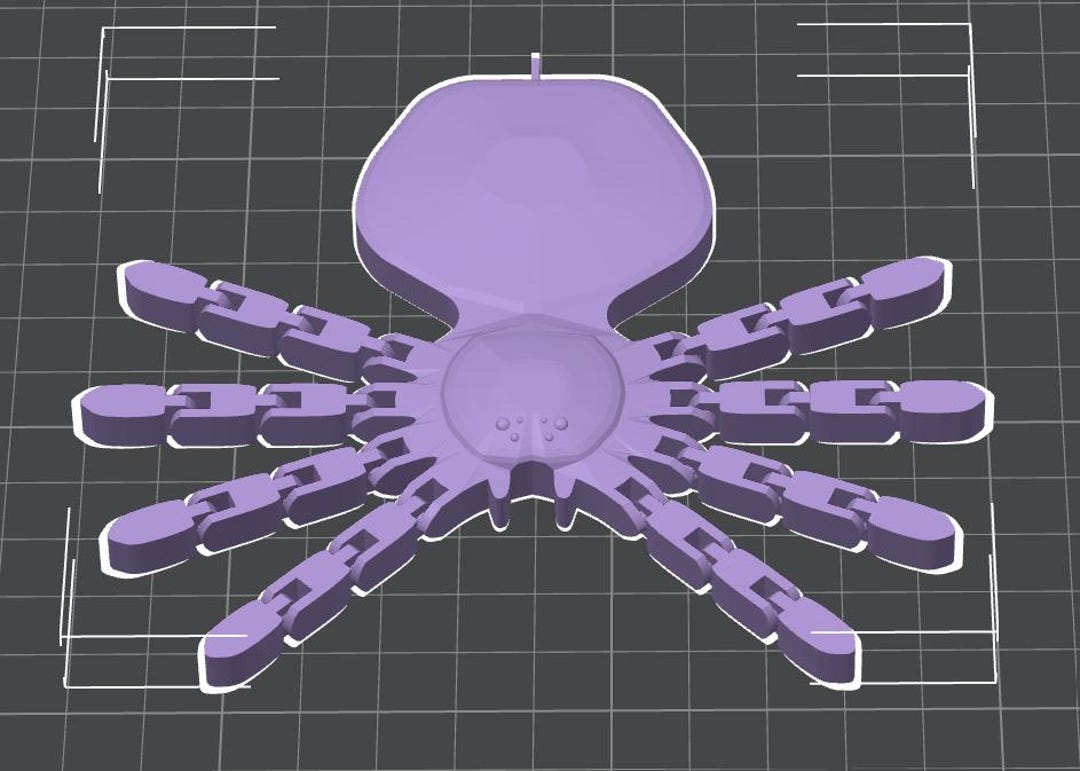 PRINTABLE STL FILE - Flexi Spider Keychain - Etsy