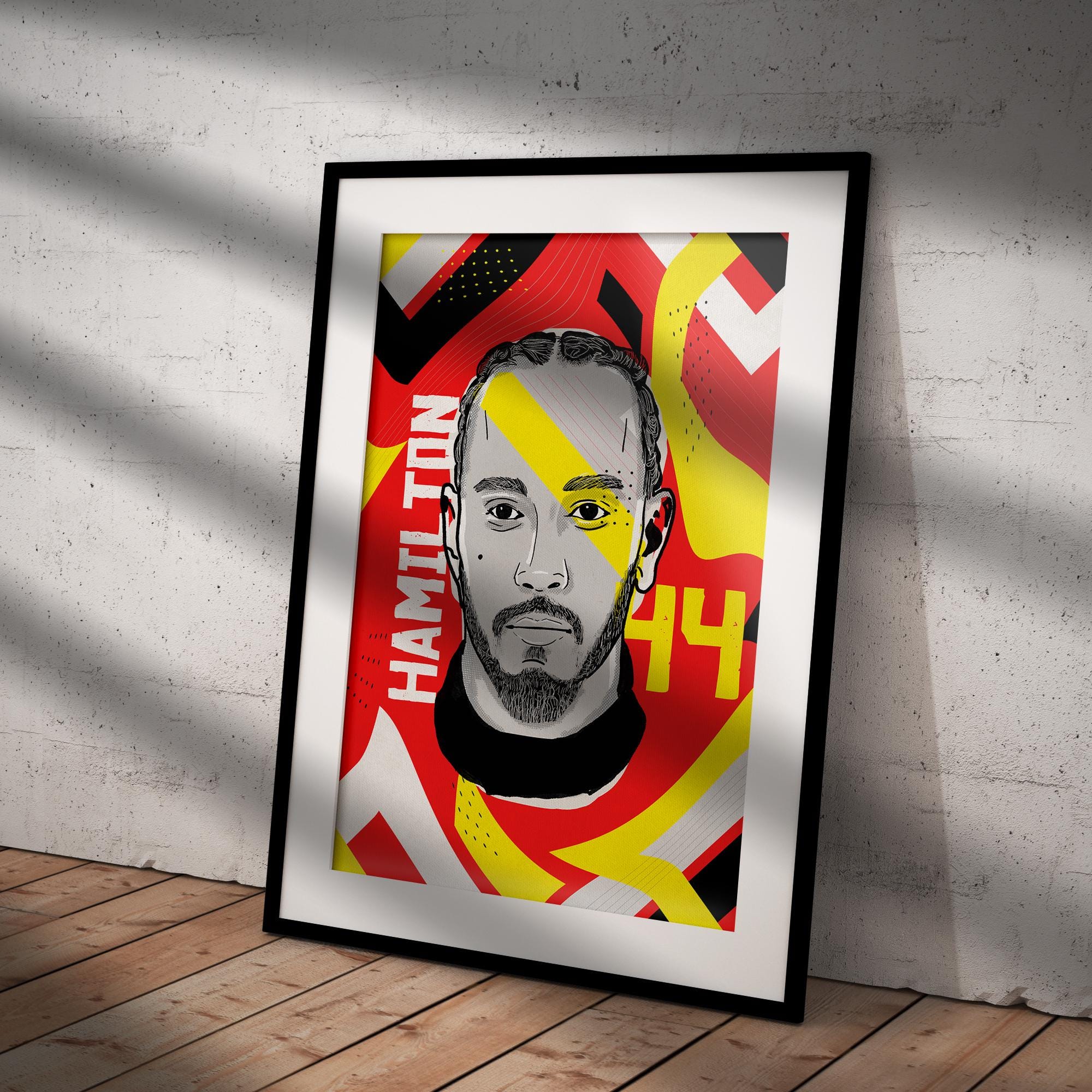 Lewis Hamilton Ferrari F1 Poster - Formula 1 Wall Art - Motorsport Gift ...