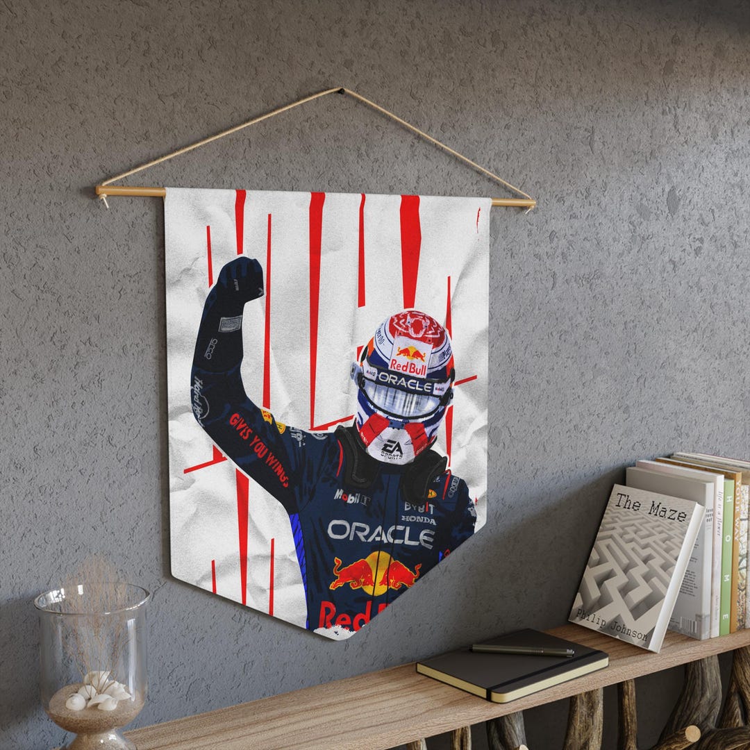Max Verstappen Victory Pennant Red Bull Racing F1 Wall Decor With ...