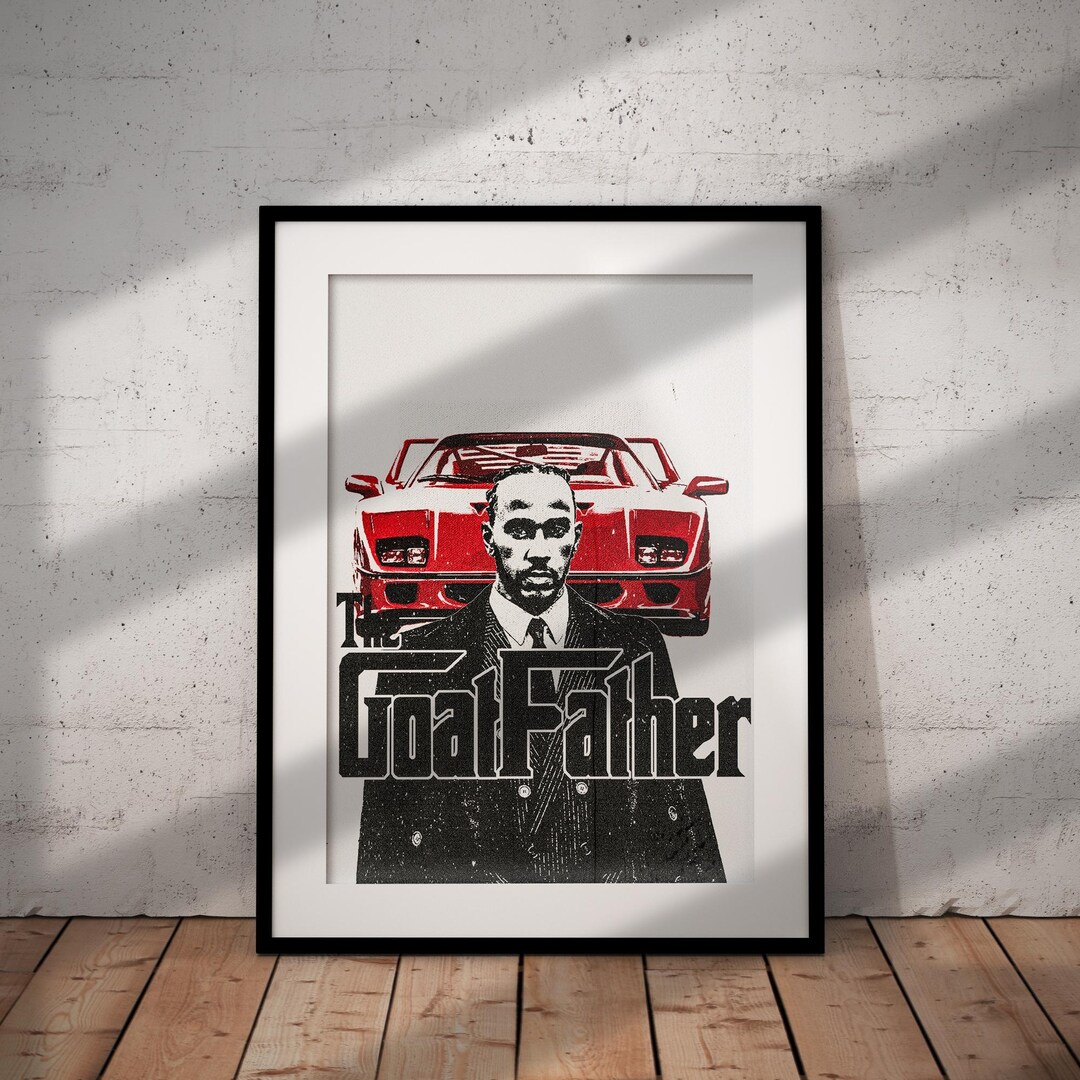 Lewis Hamilton - the Goatfather Ferrari Poster - Formula 1 Wall Art ...