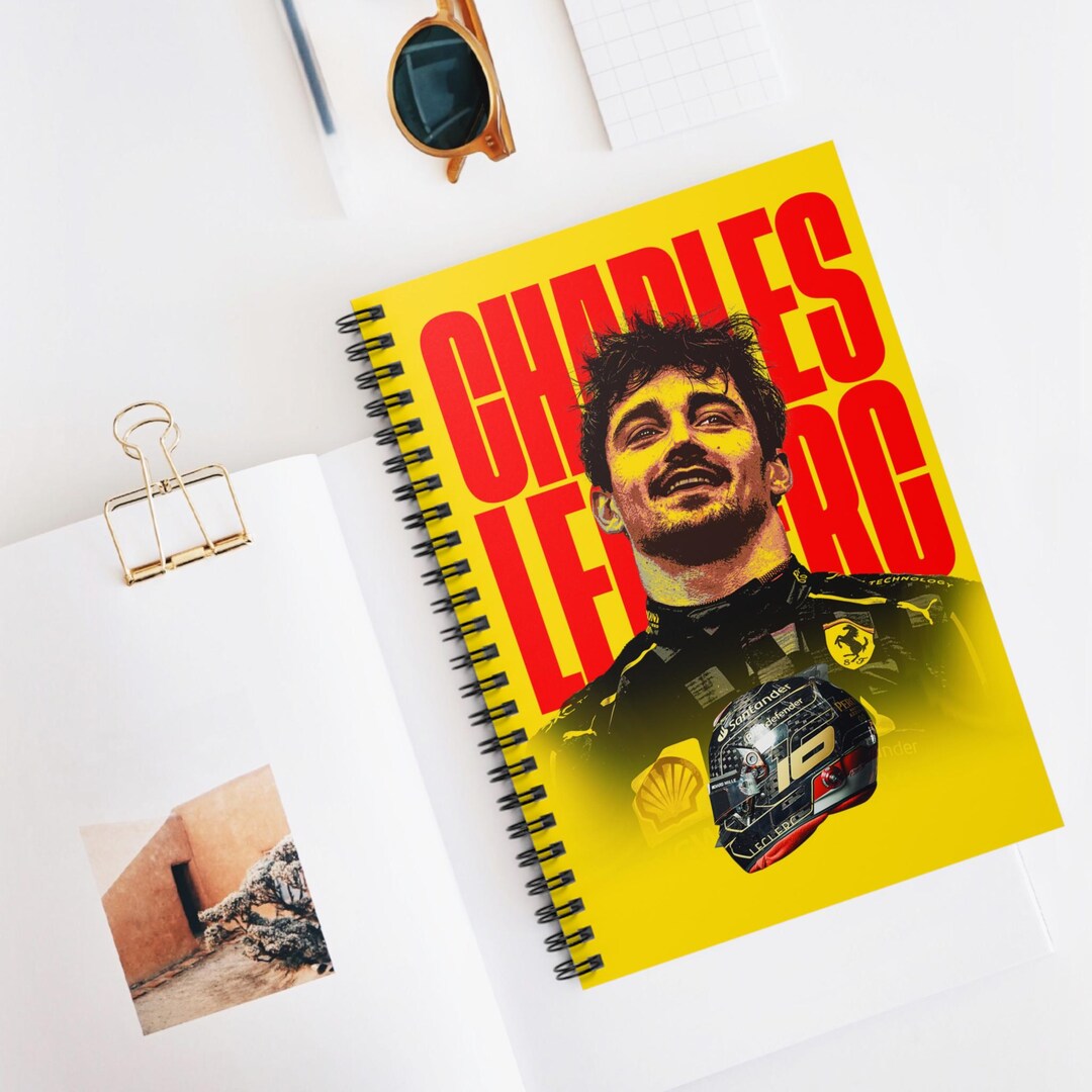 Charles Leclerc Ferrari Notebook - 6"x8" Motivational Journal, Perfect ...