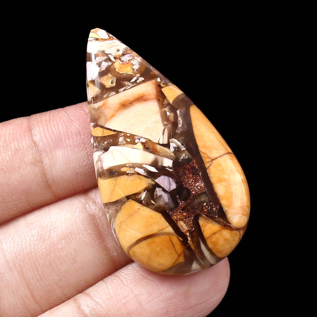 Pear Shape Gemstone Wholesale Brecciated Mookaite Cabochon | Handmade ...