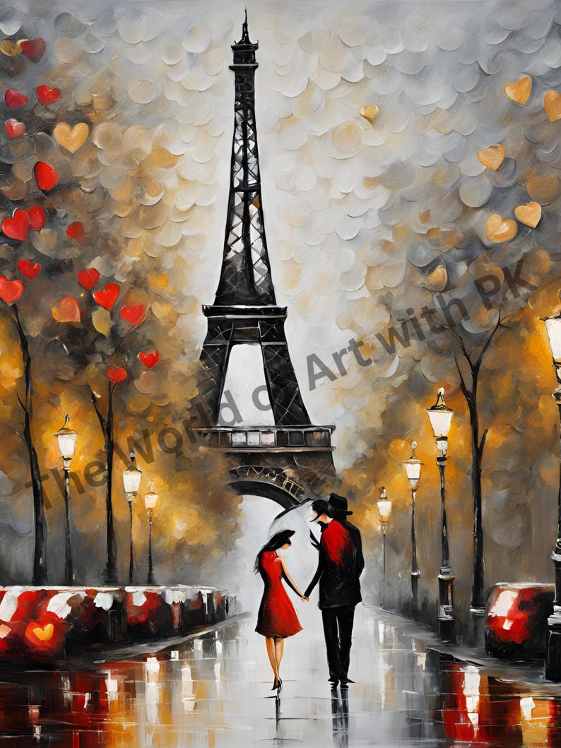 Love in Paris Digital Valentine's Day Card - Etsy