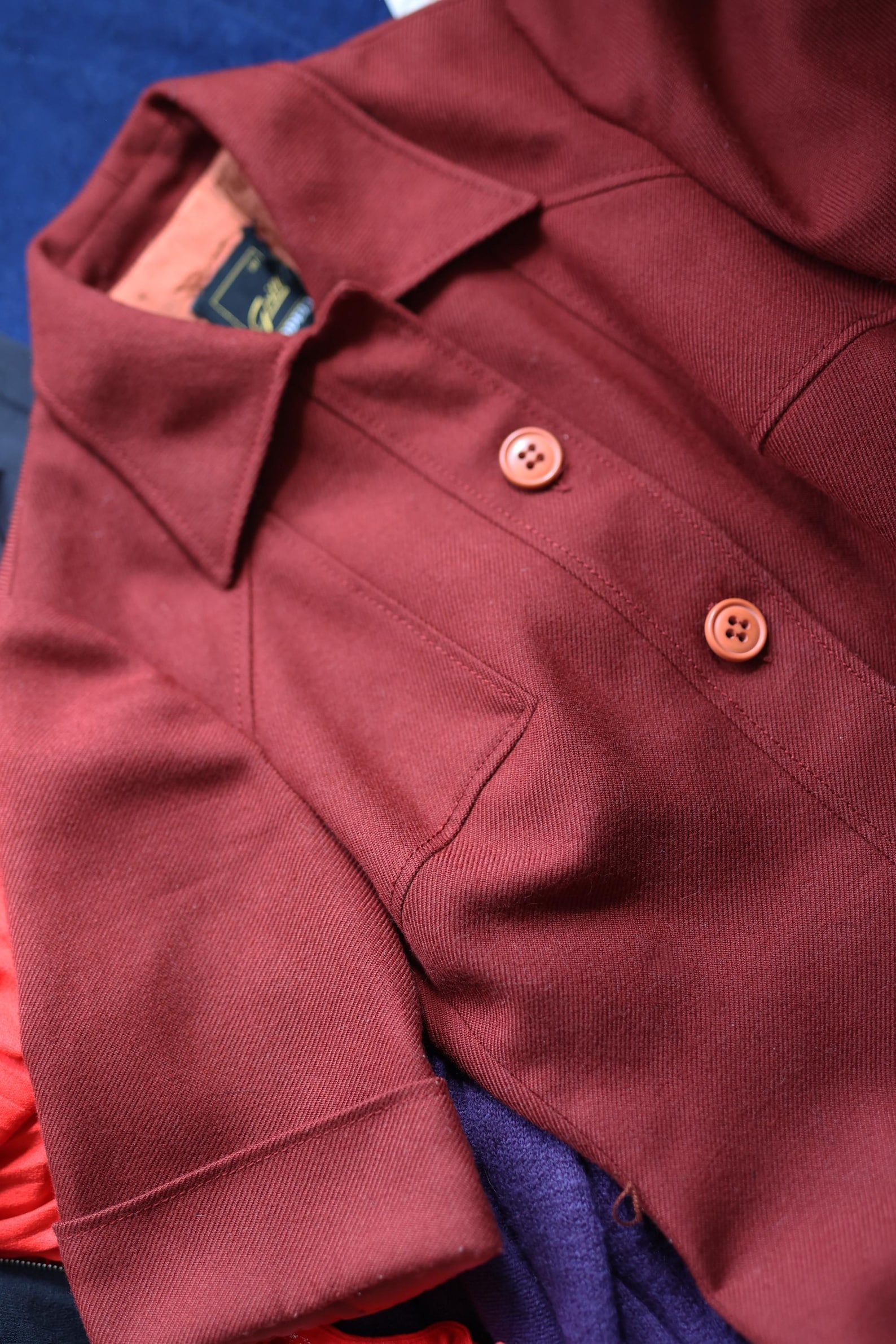 70s Vintage Brick Red Wool Short Sleeve Winter Midi Dress - Etsy