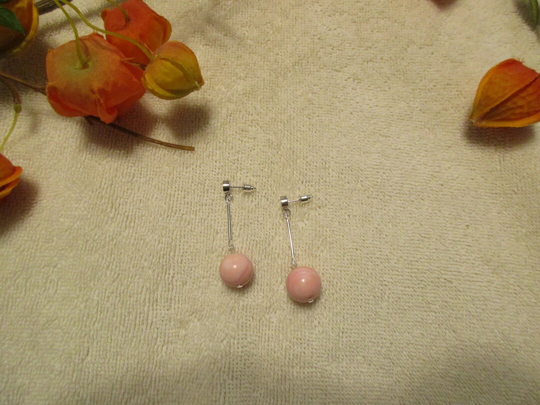 Pink Queen Conch Shell Earrings, Long Pink Queen Conch Shell Earrings, Pink Queen Conch Shell ...