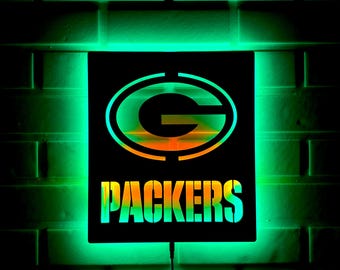 Green Bay Packers Led Sign, Green Bay Packers Wall Art, Green Bay ...