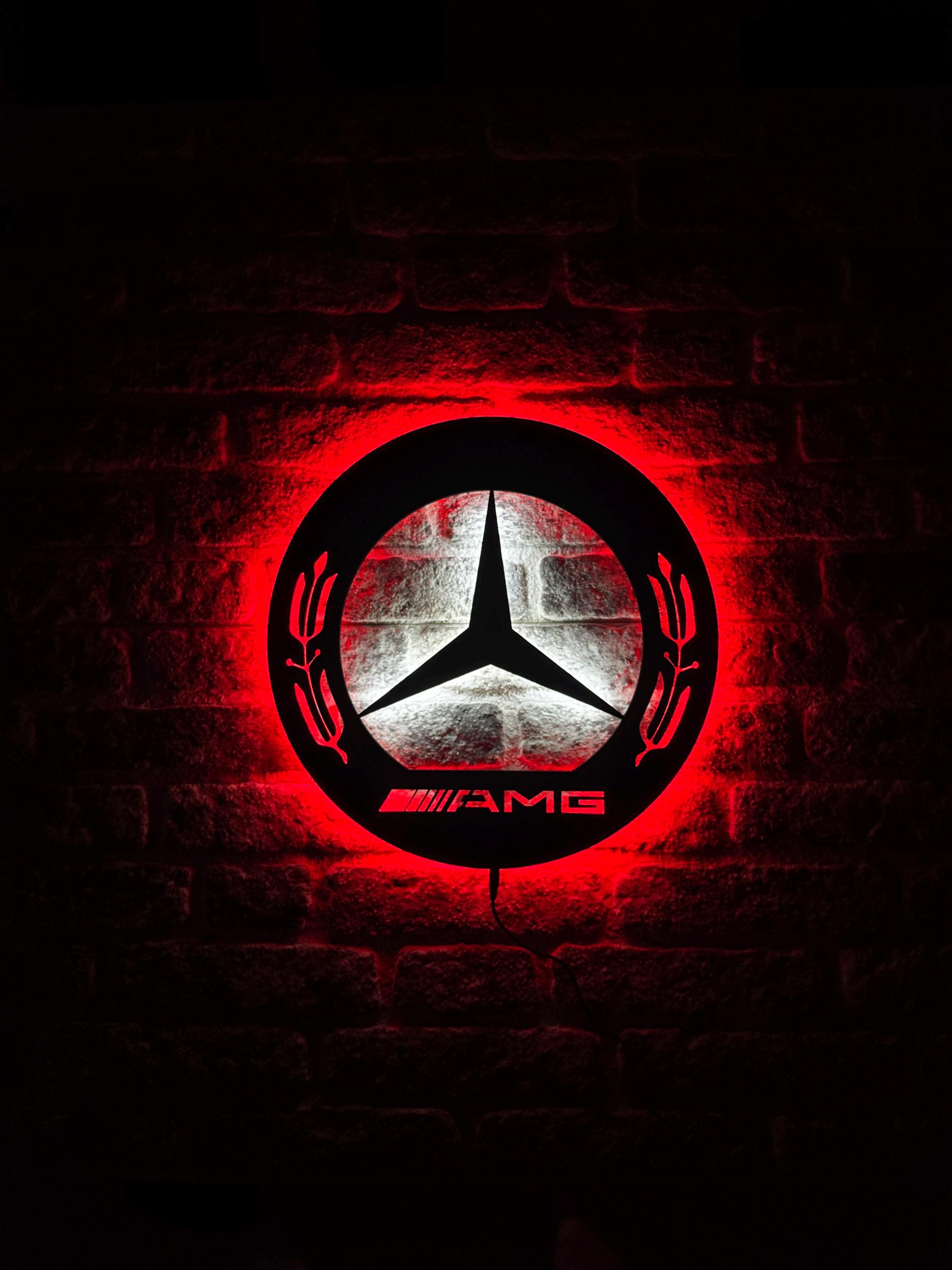 Amg Led Sign, Car Logo Wall Sign, Car Logo Wall Art, Car Logo Wall ...