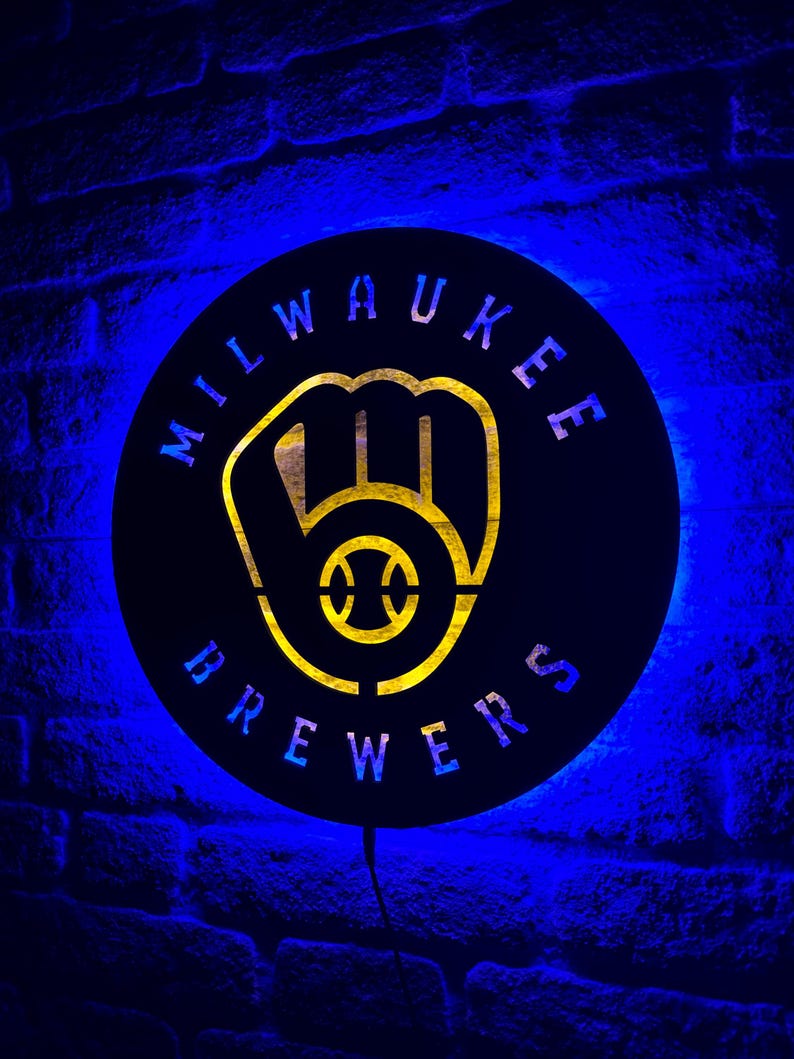 Milwaukee Brewers Led Sign, Milwaukee Brewers Wall Sign, Brewers Wall ...