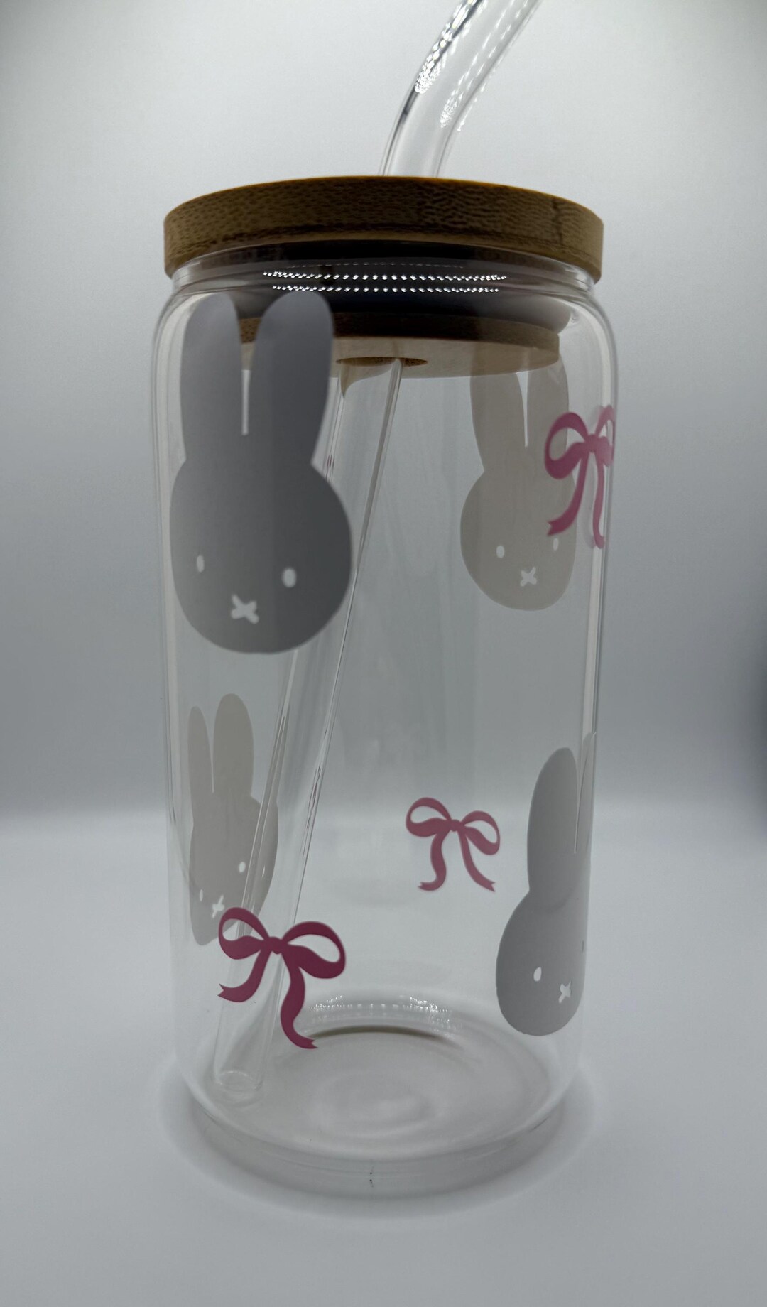Cute Bunny Iced Coffee Cup| Cute Kawaii Miff Cup| Pink Coquette Matcha ...