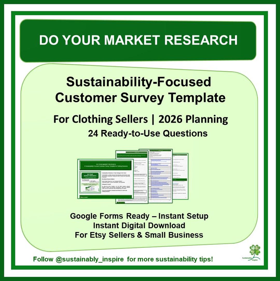 Clothing Customer Survey Template | Sustainability Market Research ...