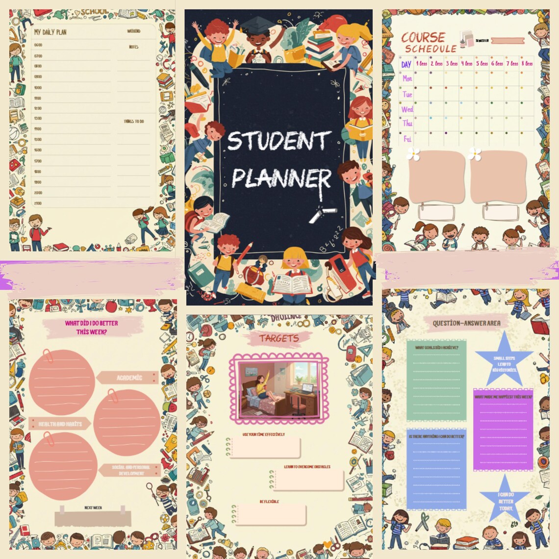 Student Planner, Study Tracker, Academic Planner, Assignment Tracker ...