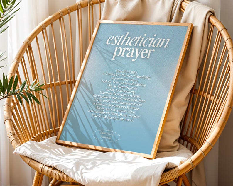Esthetician Prayer Wall Art Print - Spa Decor - Beauty Salon Gift ...