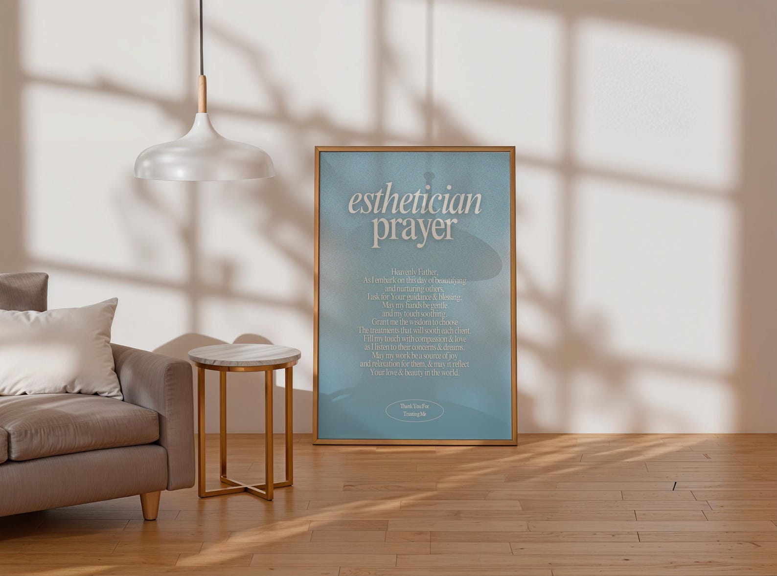 Esthetician Prayer Wall Art Print - Spa Decor - Beauty Salon Gift ...