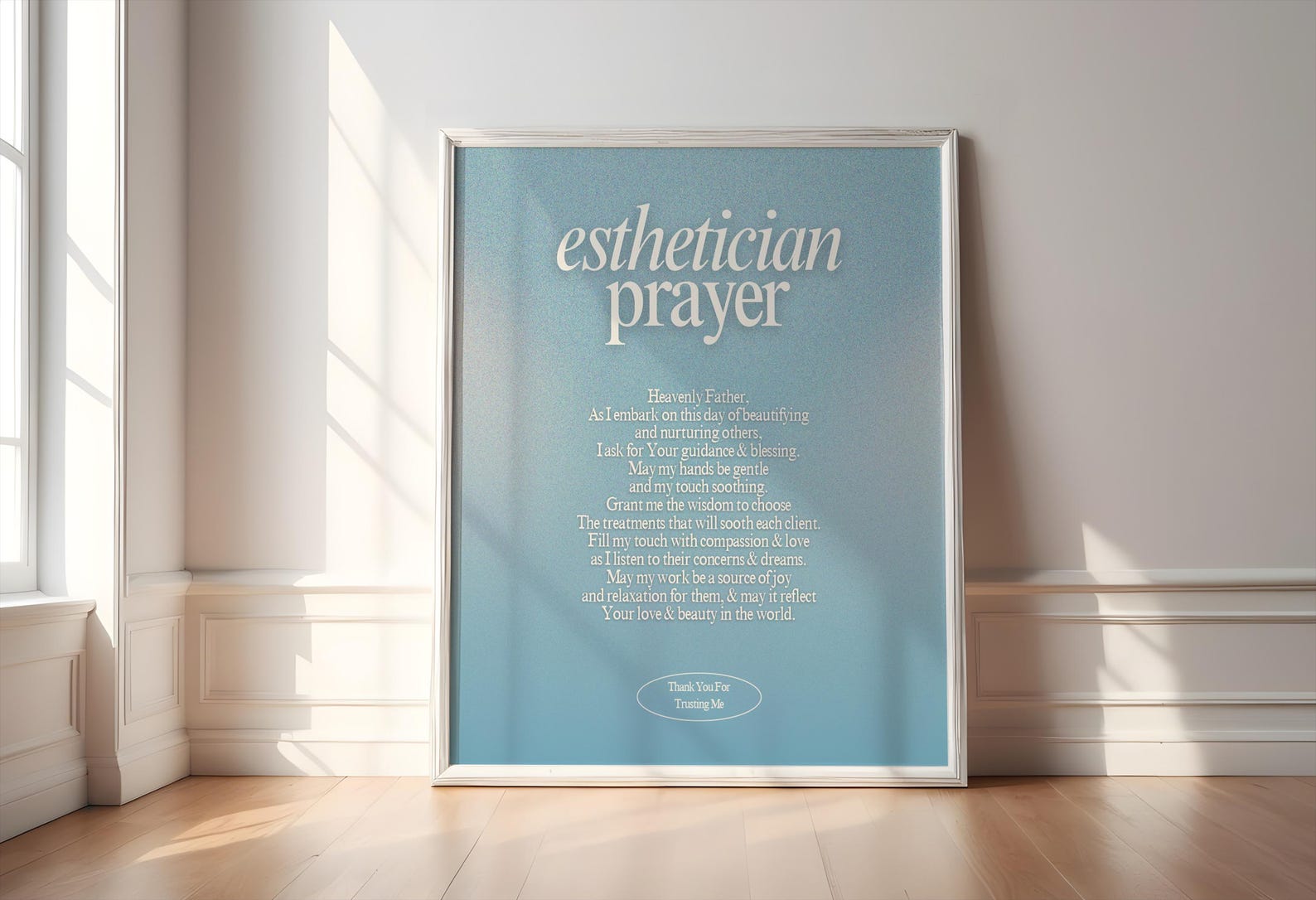 Esthetician Prayer Wall Art Print - Spa Decor - Beauty Salon Gift ...