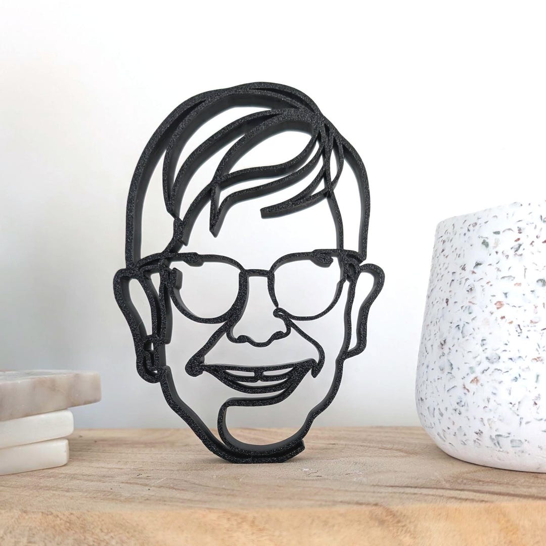 Legendary Singer Songwriter | Minimal Line Art Figurine | 3D Table ...