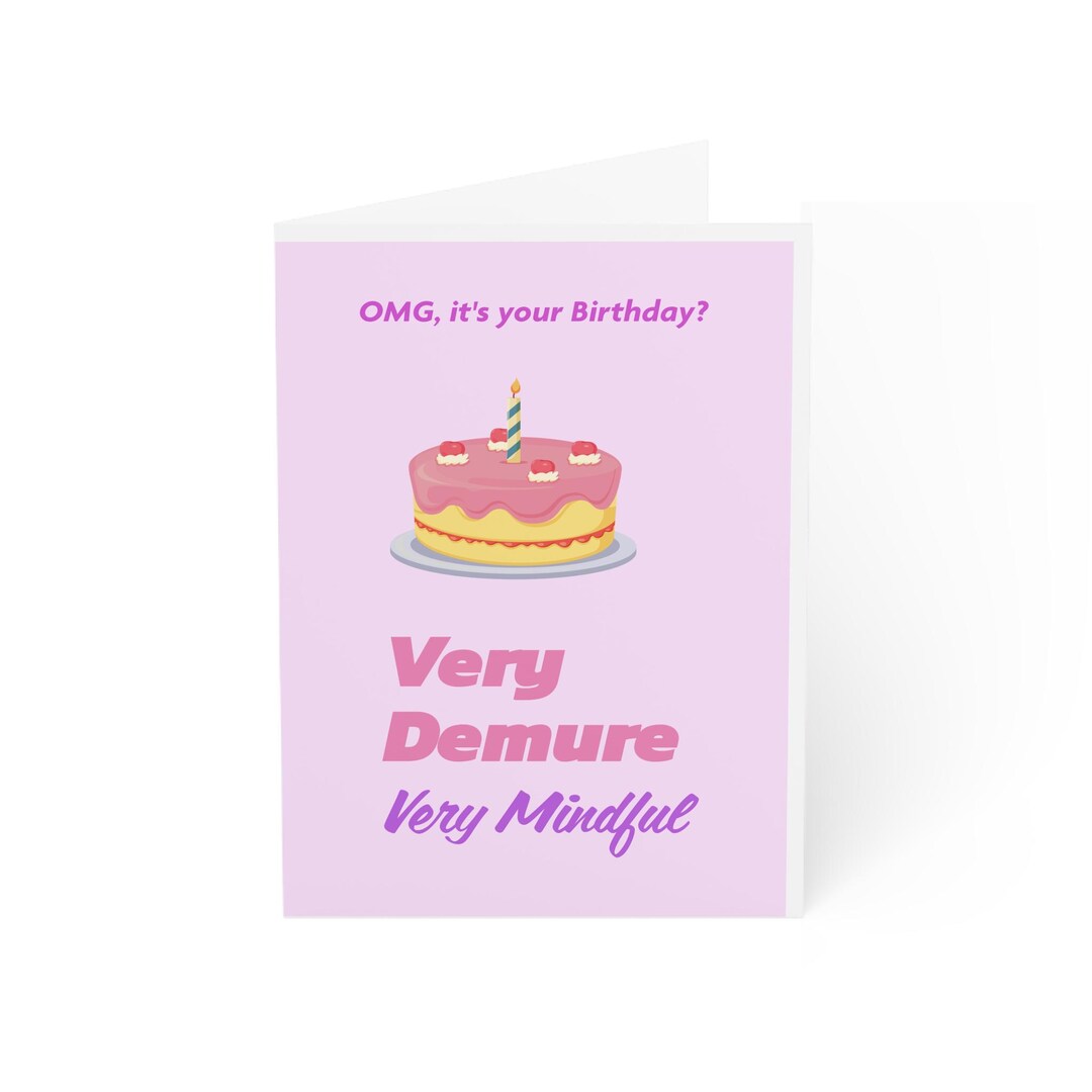 Mindful Birthday Card: Demure Teen Gift (printable) - Etsy