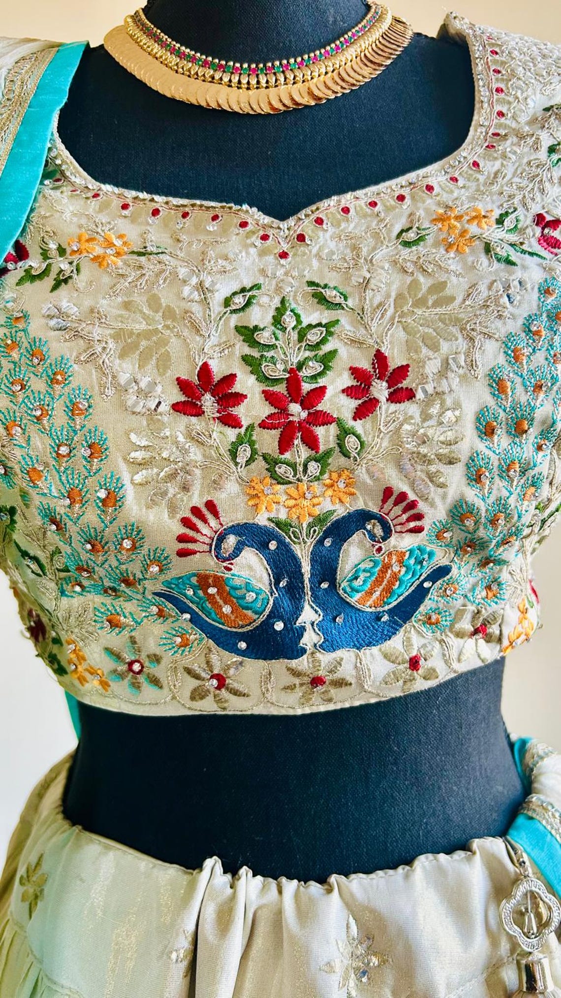 Pure Tissue Silk With Heavy Thread and Sequence Work Lehenga Choli ...