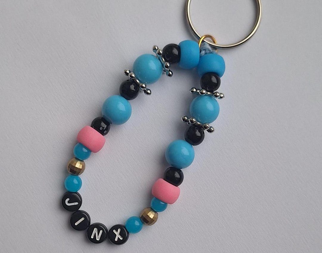 Jinx Arcane Inspired Keychain/keyring handmade - Etsy