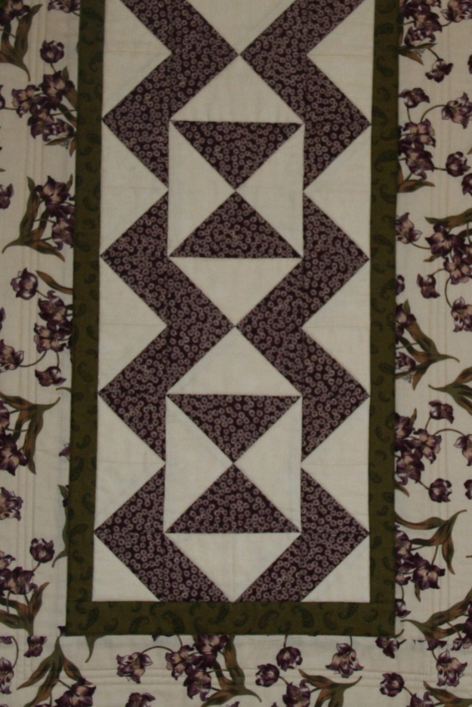 Floral Woven Puzzle Runner Kit and Pattern - Pieced and Quilted Table ...