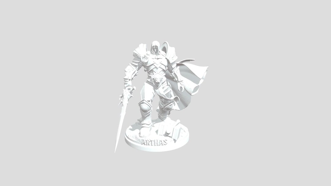 Prince Arthas Statue 3D Printable STL & OBJ Digital File - Etsy