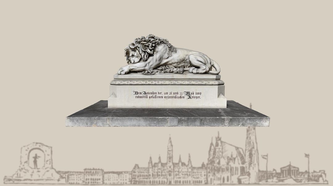 Lion of Aspern War Memorial 3D Model STL/OBJ Files Printable Monument ...